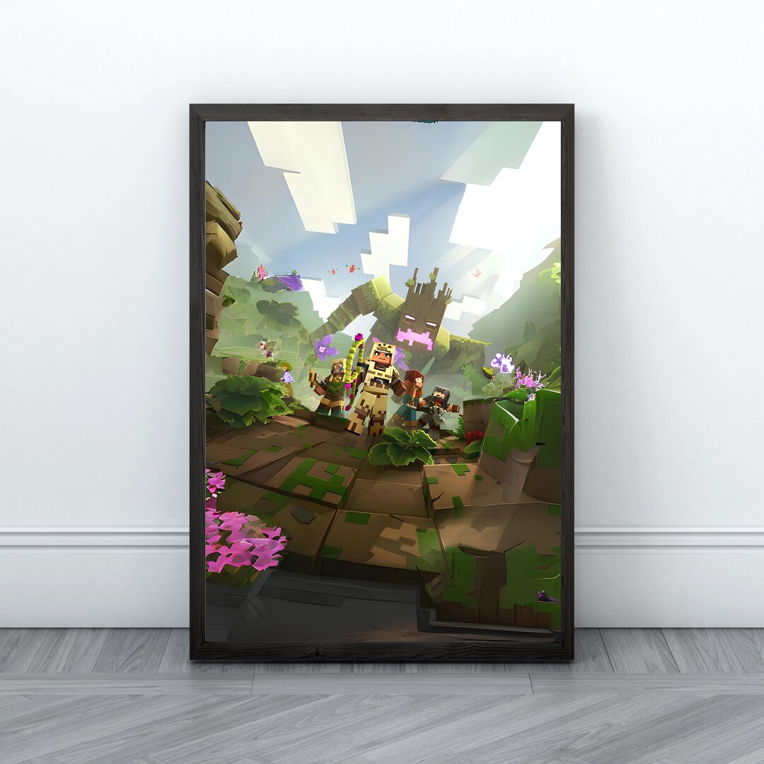 Minecraft Wall Art, Nursery Decor, Creeper, Enderman, Zombie Steve ...