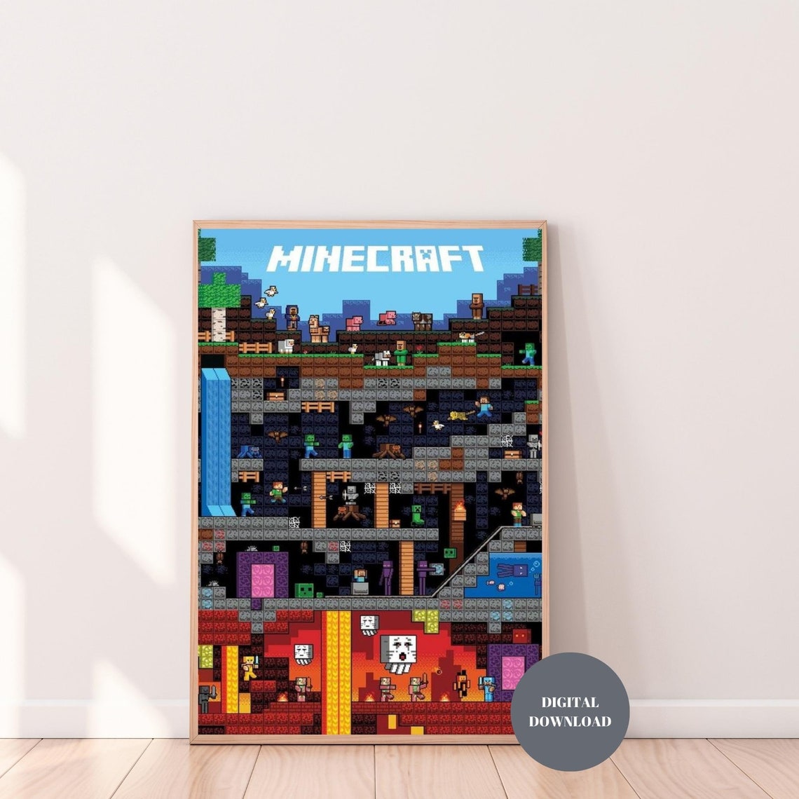 Minecraft Wall Art Minecraft Poster Game Poster Digital Poster Home ...