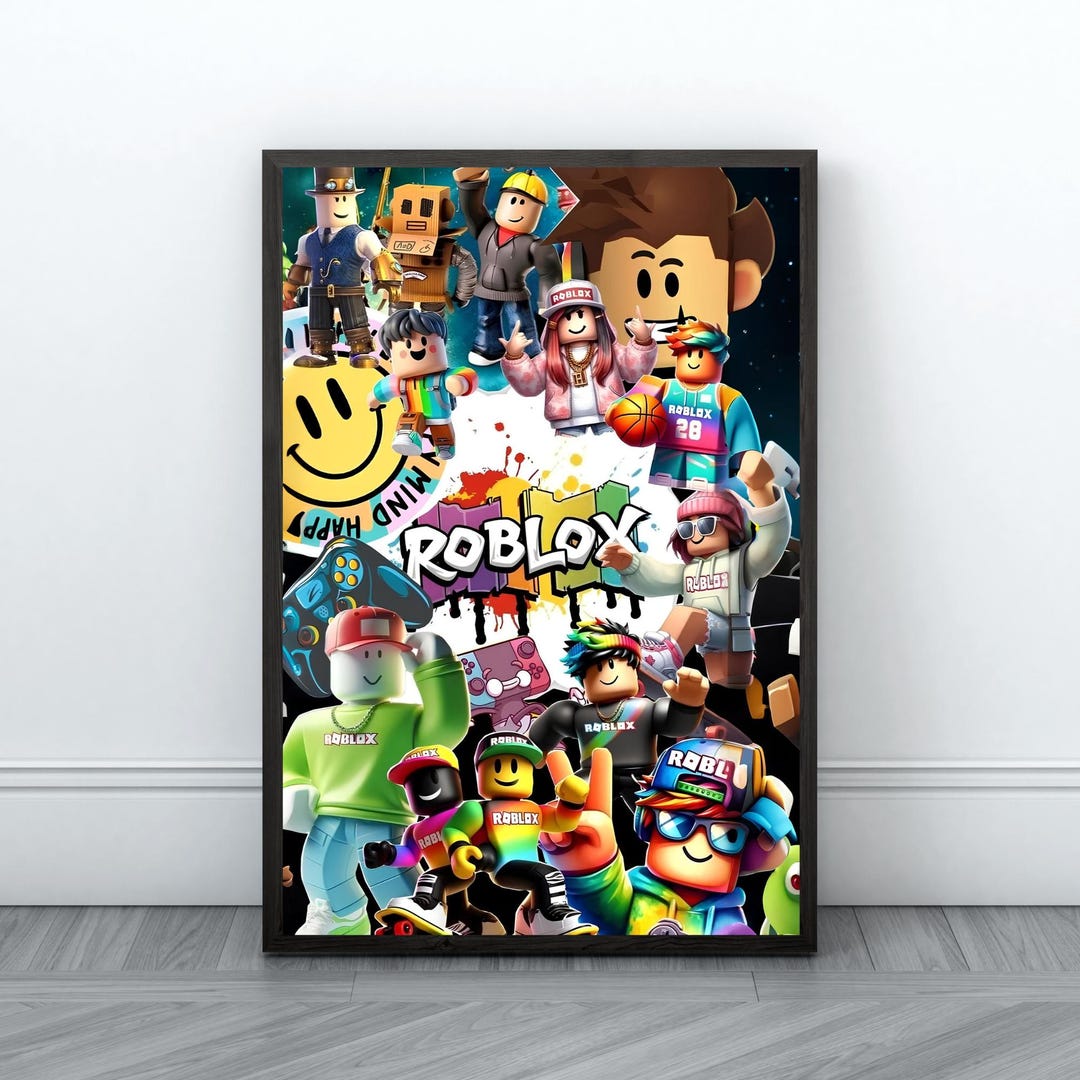 Roblox Poster Gaming Room Poster Print Game Video Games Digital Poster ...