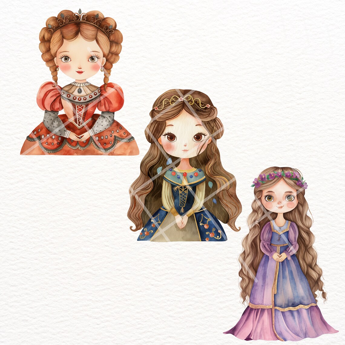 Cute Watercolor Medieval Clipart Bundle, Medieval Knight PNG, Medieval ...