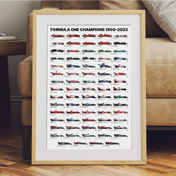 Formula 1 Champions Poster - Etsy