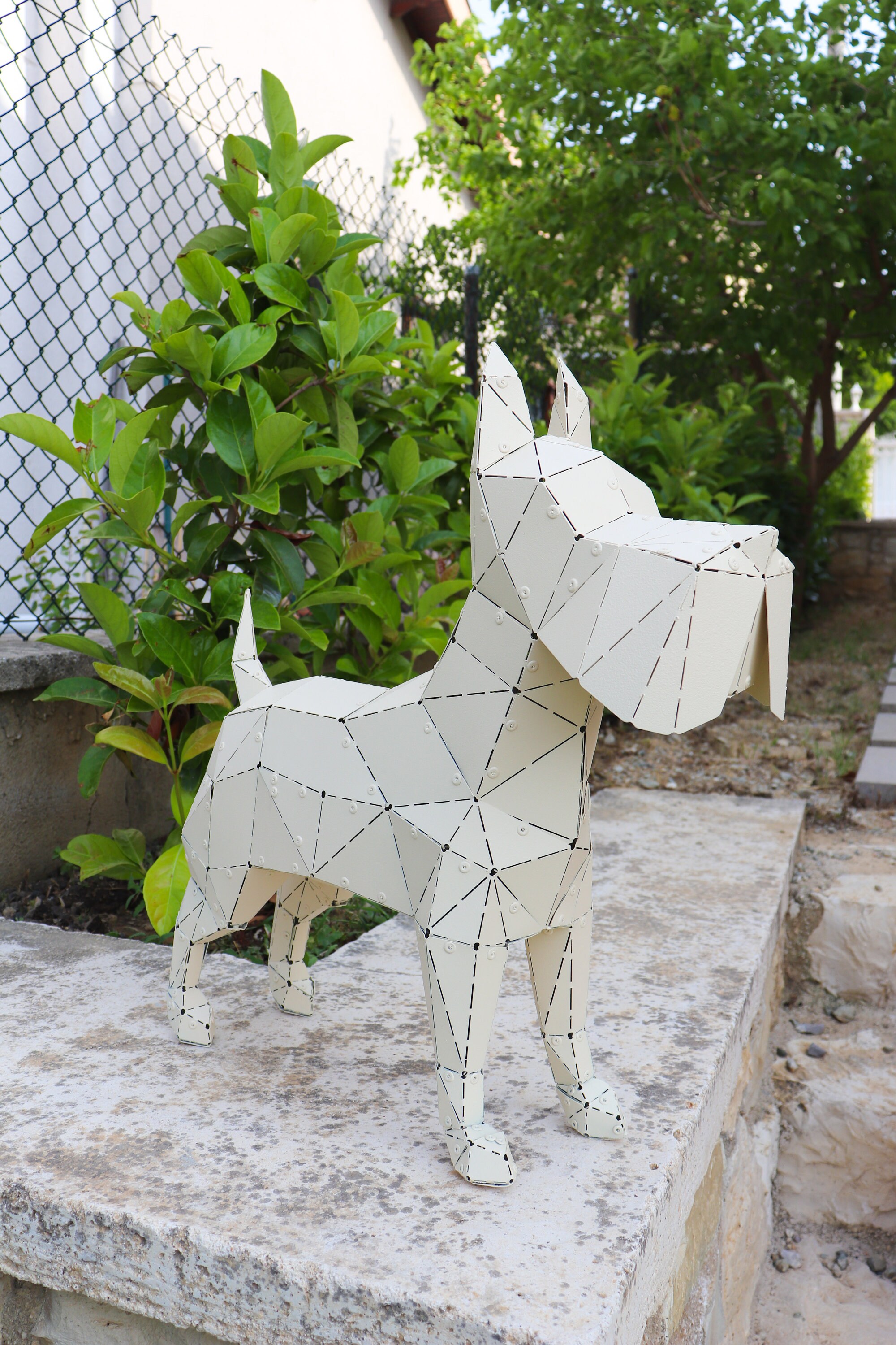 3D Metal Schnauzer Wall Art: Low Poly Dog Sculpture - Etsy