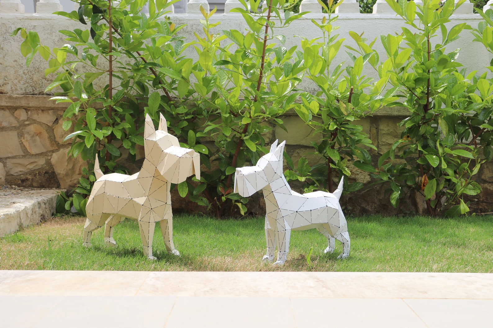 3D Metal Schnauzer Wall Art: Low Poly Dog Sculpture - Etsy