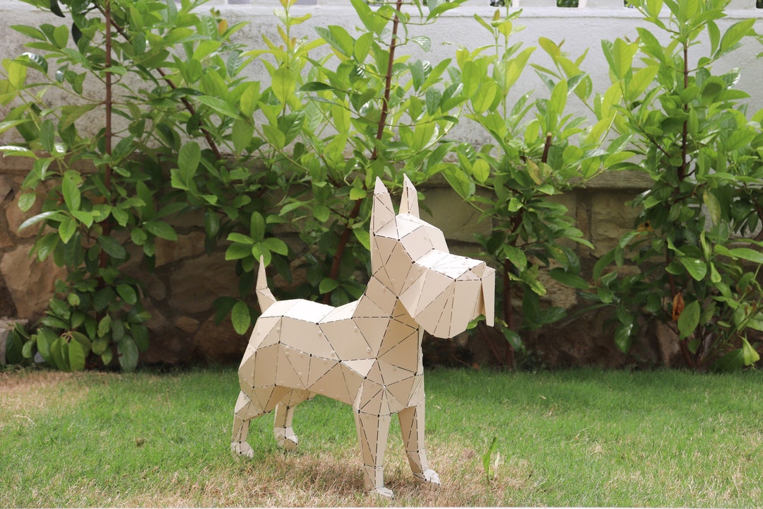 3D Metal Schnauzer Wall Art: Low Poly Dog Sculpture - Etsy