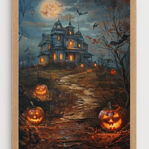 Halloween Wall Art Printable Halloween Vintage Halloween Print Haunted ...