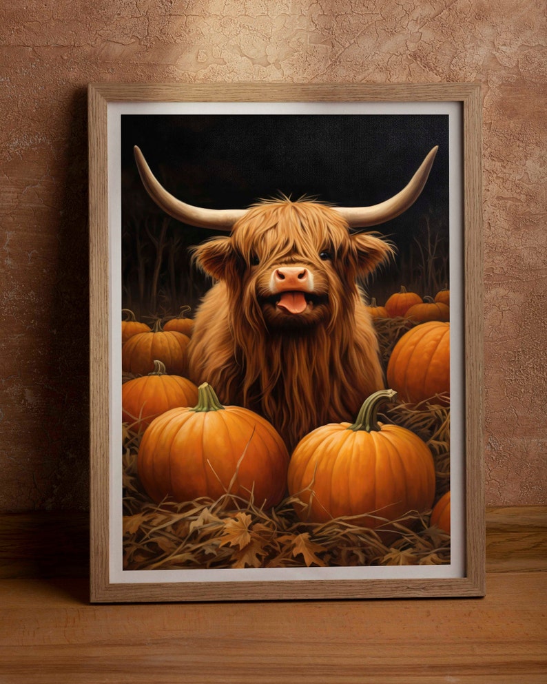 Highland Cow Prints Set of 11 Farmhouse Cow Prints Brown Highland Cow ...