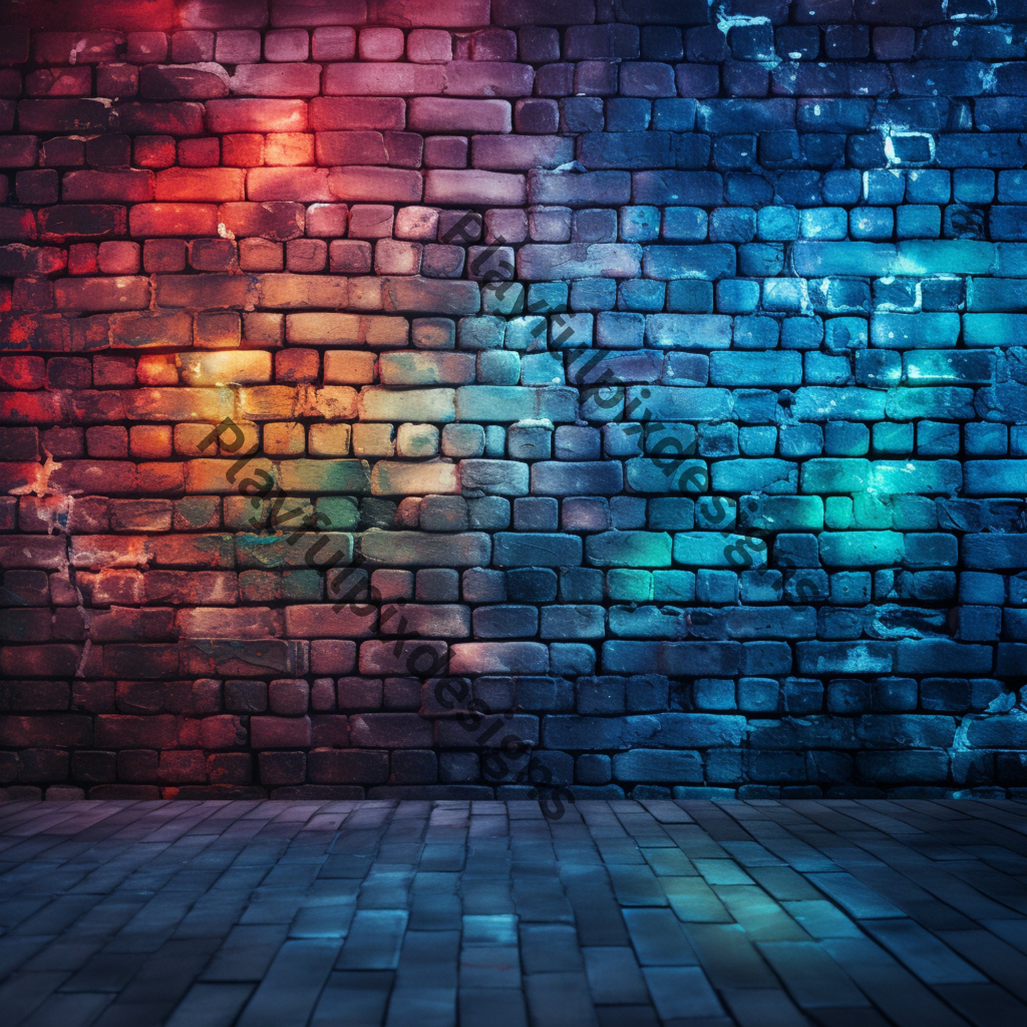 Set of 25 Brick Backdrop Photography Overlays Brick Textured Digital ...