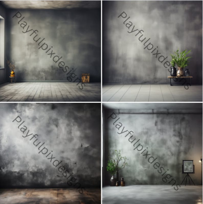 Set of 25 Stunning Grey Backdrop Photography Overlays Different Themes ...