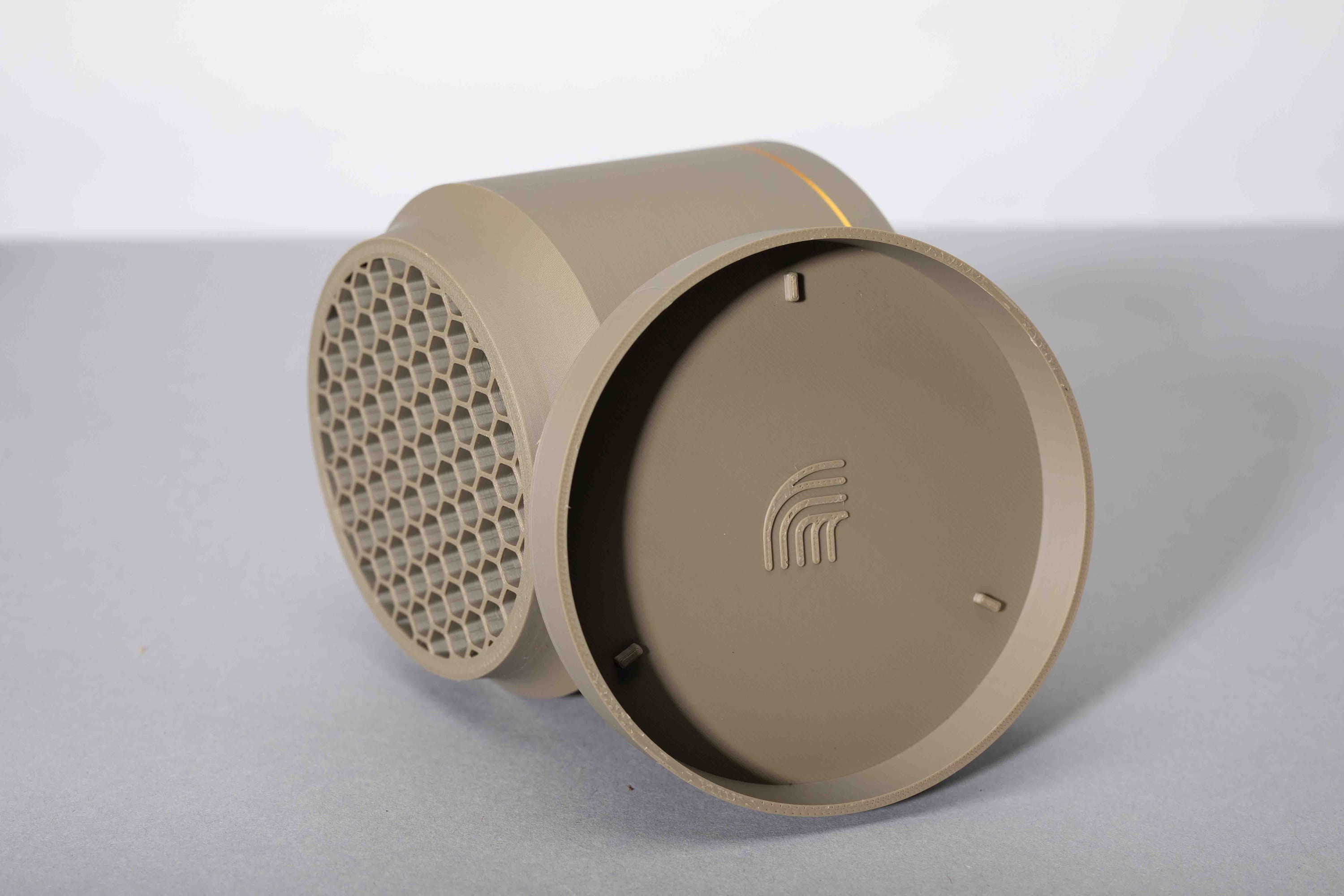 The Grove Planter Pot in Ash W/gold Trim Accent - Custom 3D Printed Pot ...