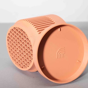 The Grove Planter Pot in Coral - Textured Finish - Custom 3D Printed ...