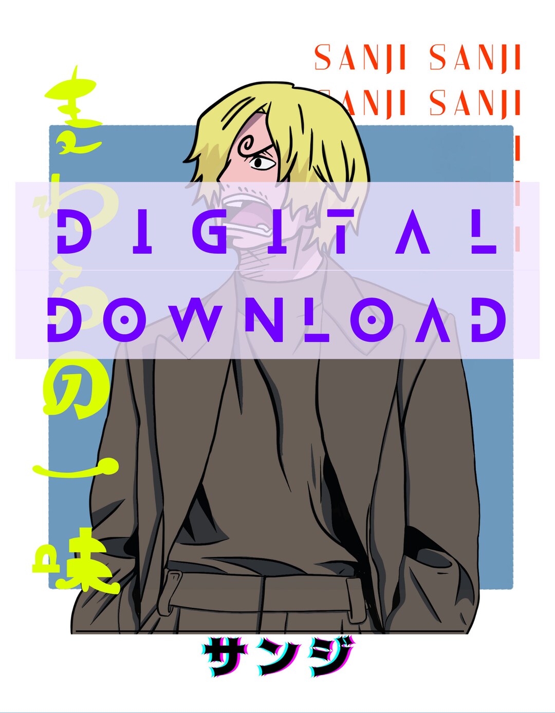 Sanji Poster One Piece Original Art DIGITAL DOWNLOAD PDF - Etsy