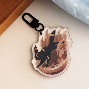 Umbreon Pokemon Eevee Keychain Acrylic Eeveelutions Gift for Gamer - Etsy