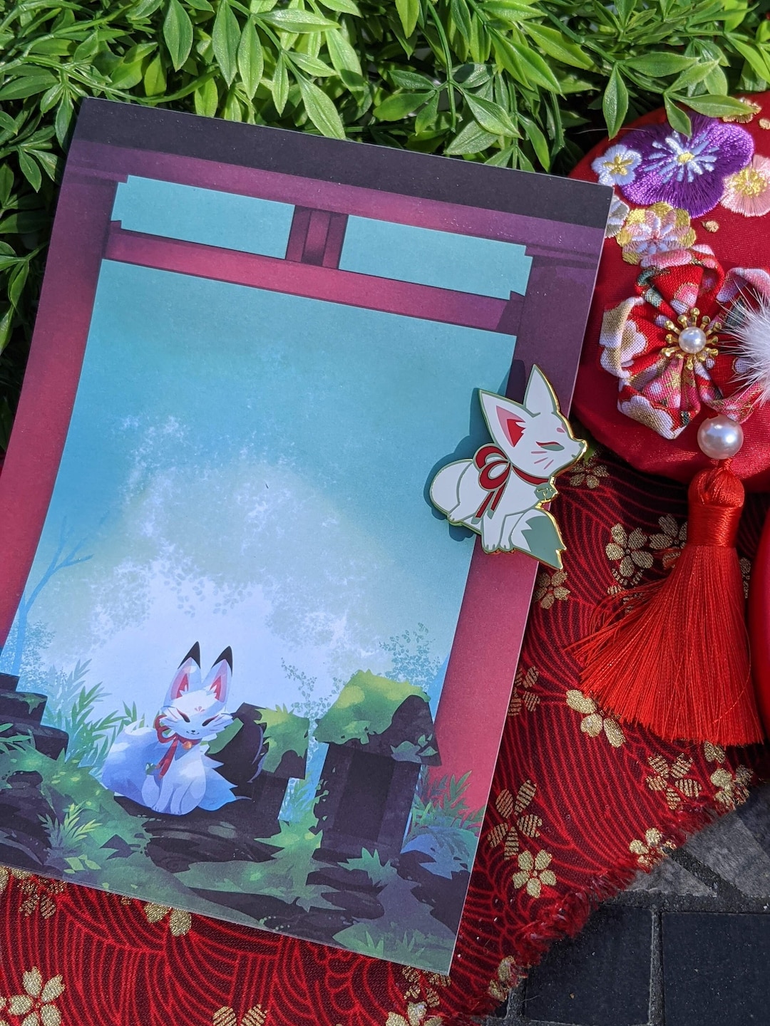 Inari Shrine - Yume Dream Fox | Memo Pad | Notepad | Gift | Japanese ...