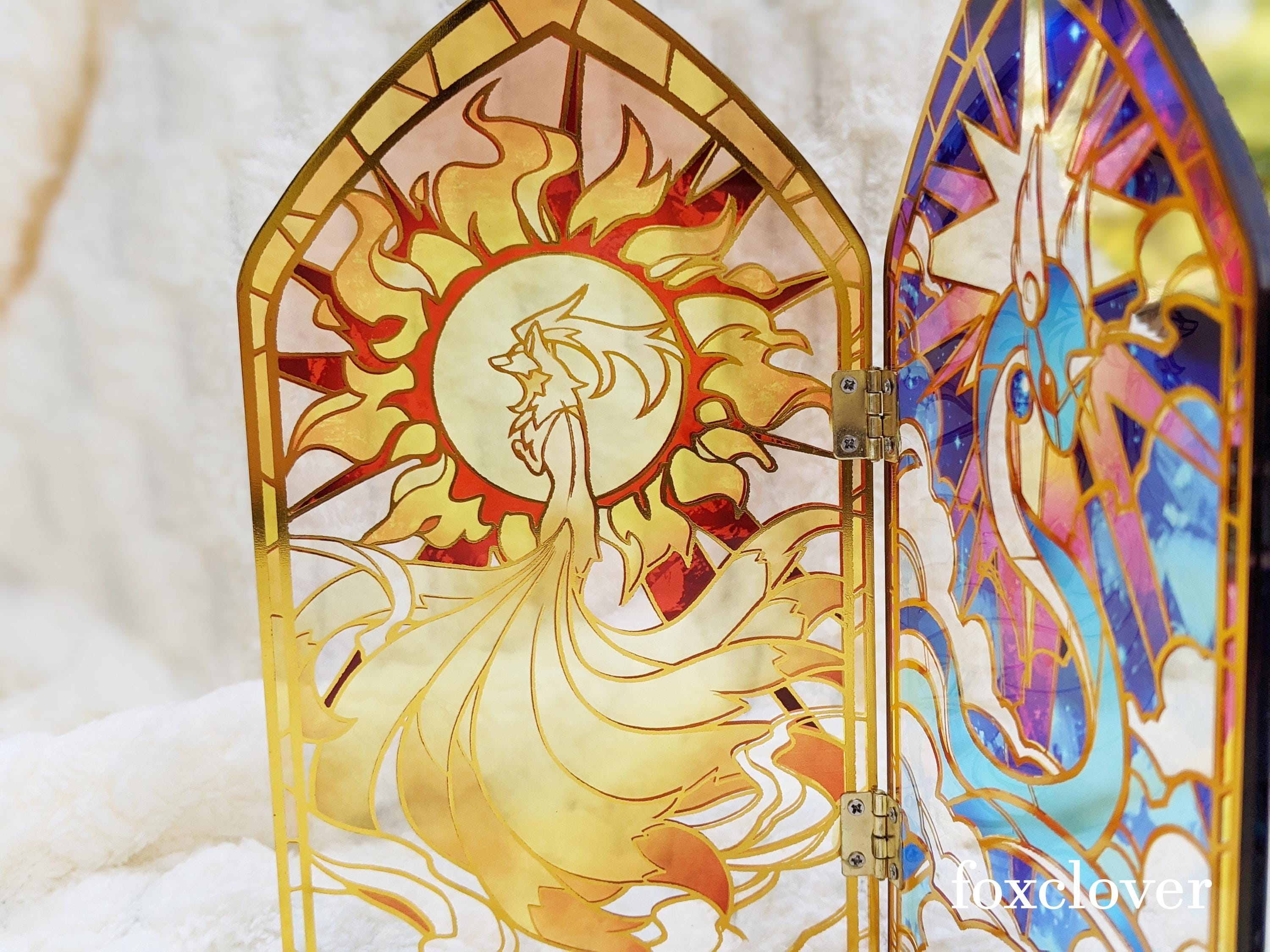 Stained Glass Creatures - Sun, Moon, Stars Acrylic Standee | Household ...
