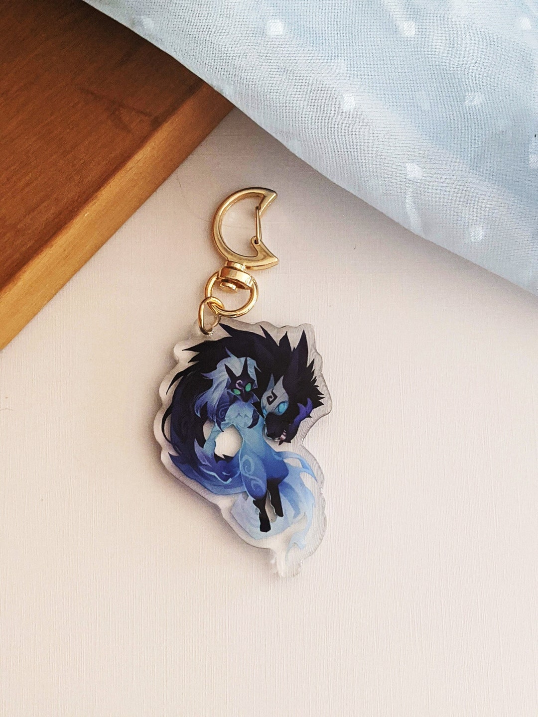 League of Legends Kindred Keychain Jungler Kindred Main Wolf and Lamb ...
