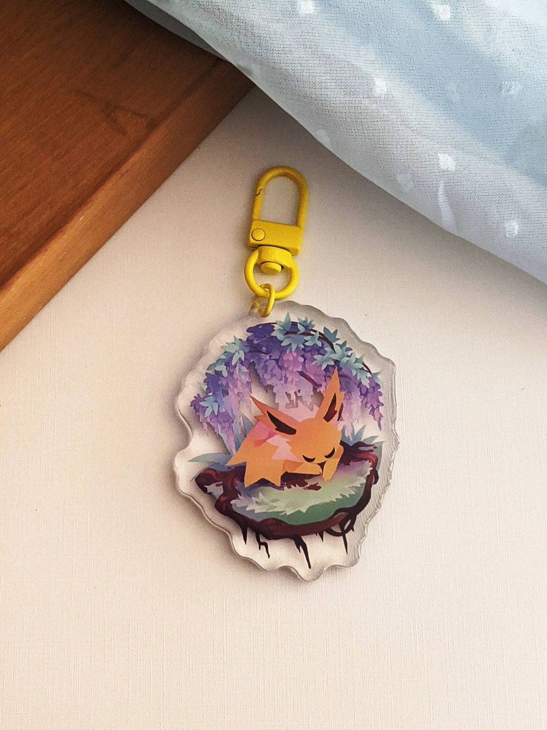 Pokemon Jolteon Keychain Acrylic Eeveelutions Gift for Gamer - Etsy