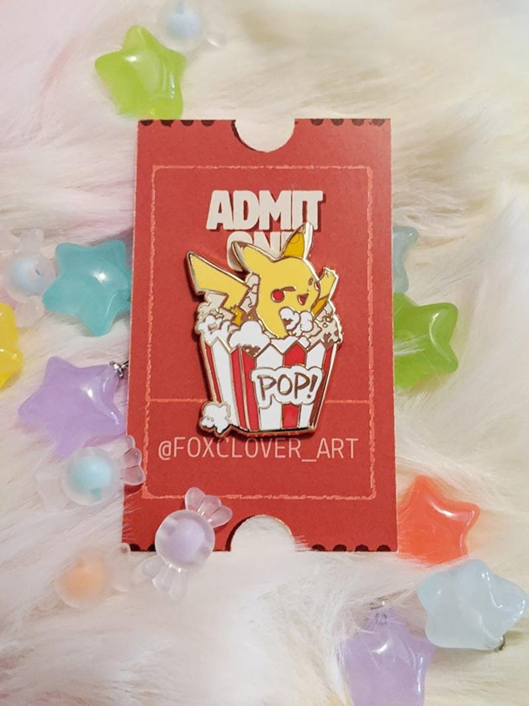 Carnival Set: Electric Mouse Popcorn - Hard Enamel Pin | Gold Plated ...