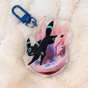 Umbreon Pokemon Eevee Keychain Acrylic Eeveelutions Gift for Gamer - Etsy