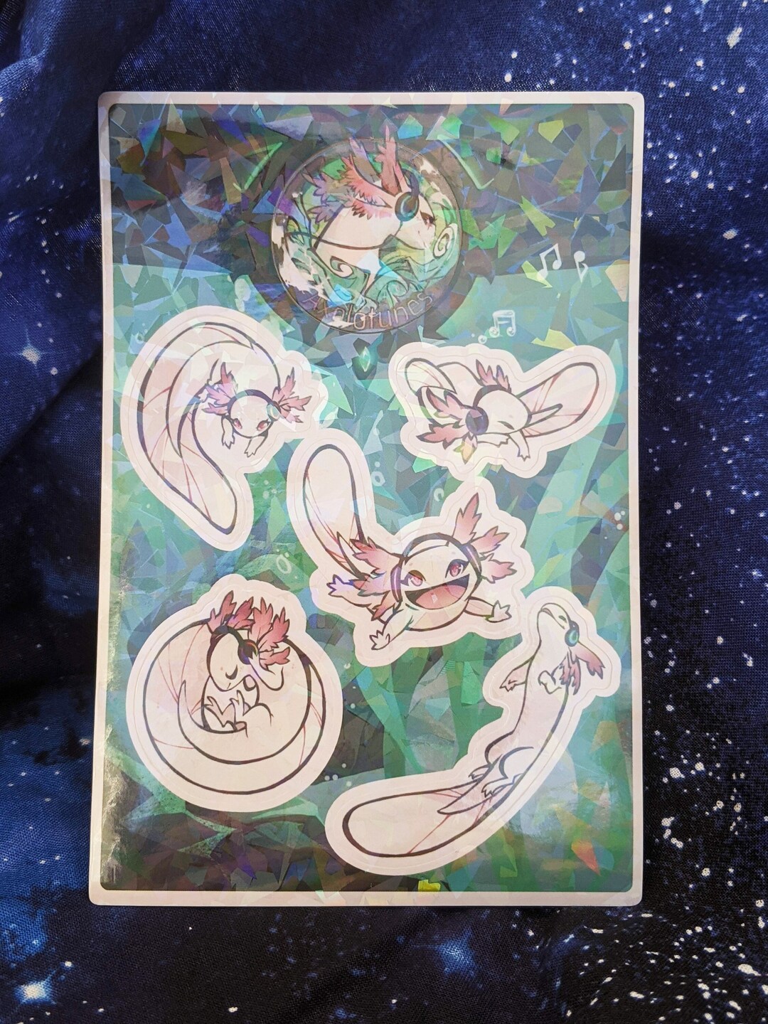 Axolotunes | Axolotl Sticker Sheet | Cute Kawaii Gift | for Music ...