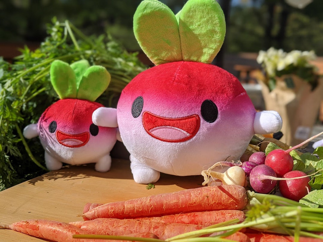 Radish Plushie | Stuffed Animal Vegetable | Turnip, Carrot, Onion, Pea ...