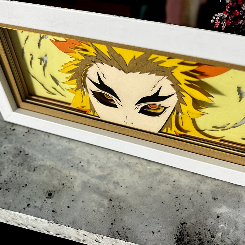 Anime Led Light Box, Kyojuro Rengoku Hoom Box Bedroom Decoration, Night ...