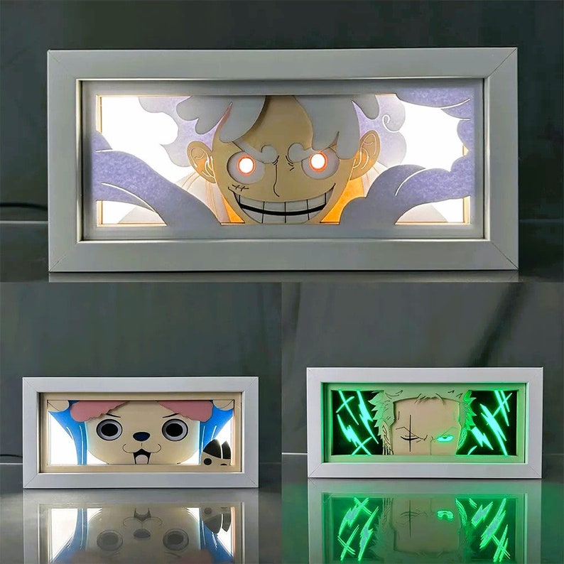 Anime LED Light Box, Anime Paper Carving Table Lamp for Anime Fans ...
