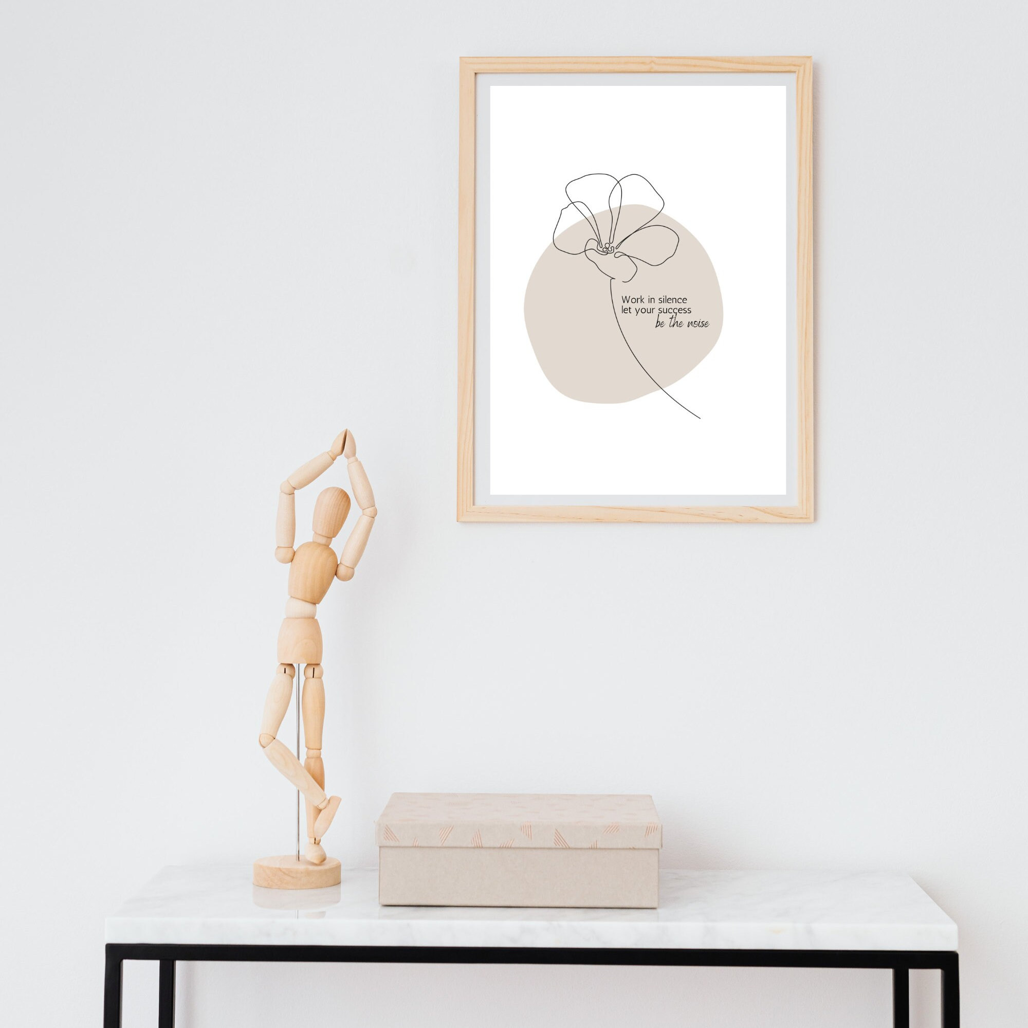 Work in Silence - Success - Affirmation Quote - Motivational Home Wall ...