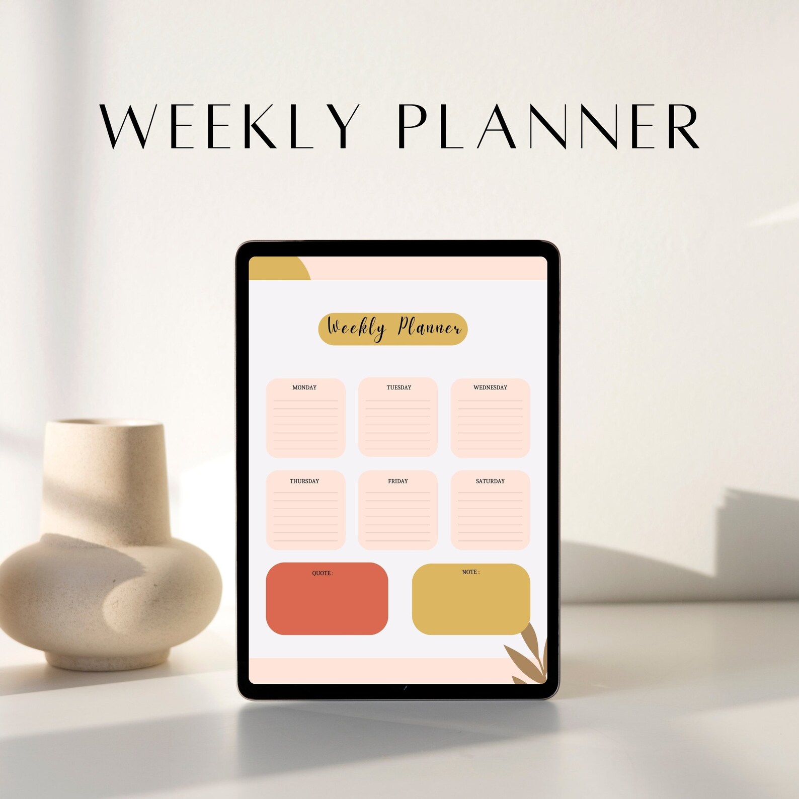 Editable in Canva Weekly Planner Template Light Mode Weekly - Etsy