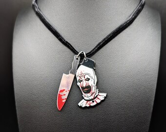 Terrifier Art the Clown Razor Blade Necklace - Etsy