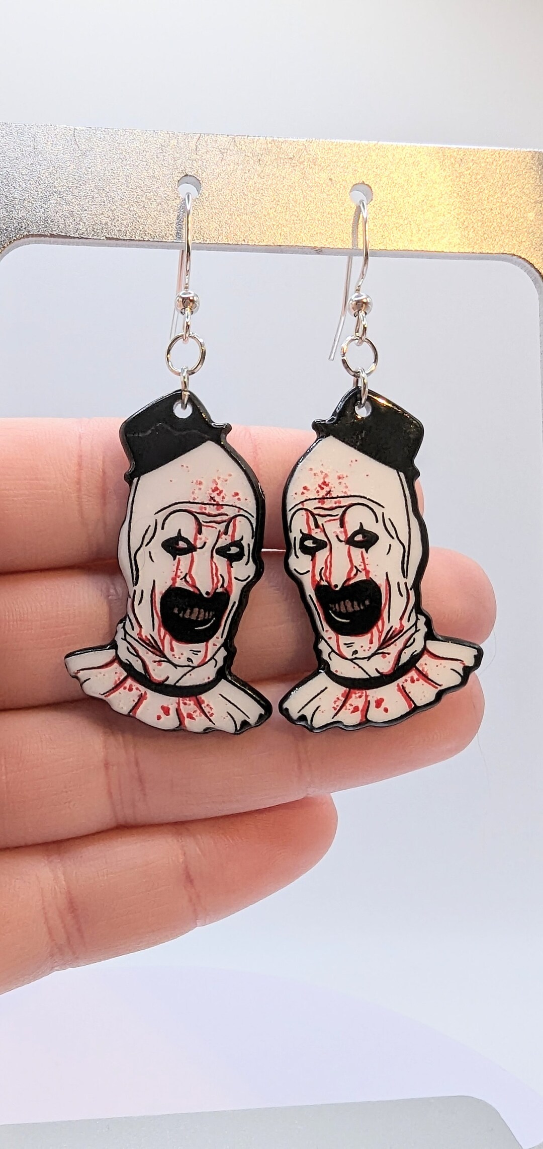 Terrifier Art the Clown Dangle Earrings - Etsy