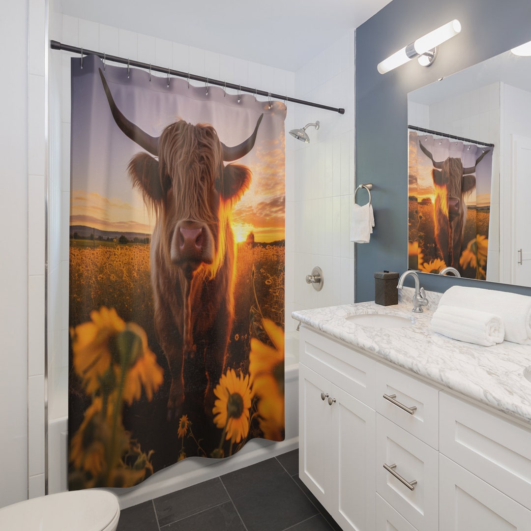 Highland Cow Shower Curtains (4 of 4) - Etsy