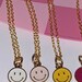 Smiley Face Necklace | Gold Chain - Etsy