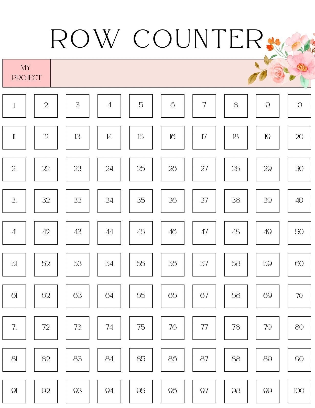 Crochet Row Counter - Etsy
