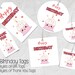 Pink Birthday Cupcake Birthday Tags and Favor Tags Cute Cupcake Card ...