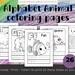 Kids Printable Animal Alphabet Coloring Pages and Letter Tracing for ...