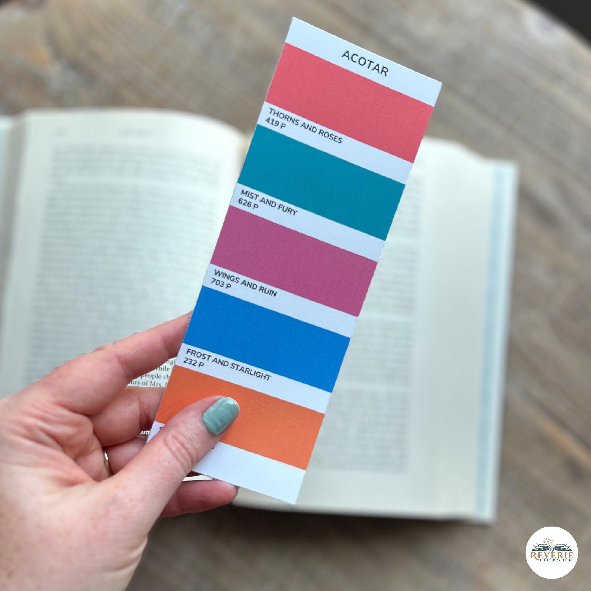 ACOTAR Printable Bookmark Set – Pantone-style Color Swatch Design for ...