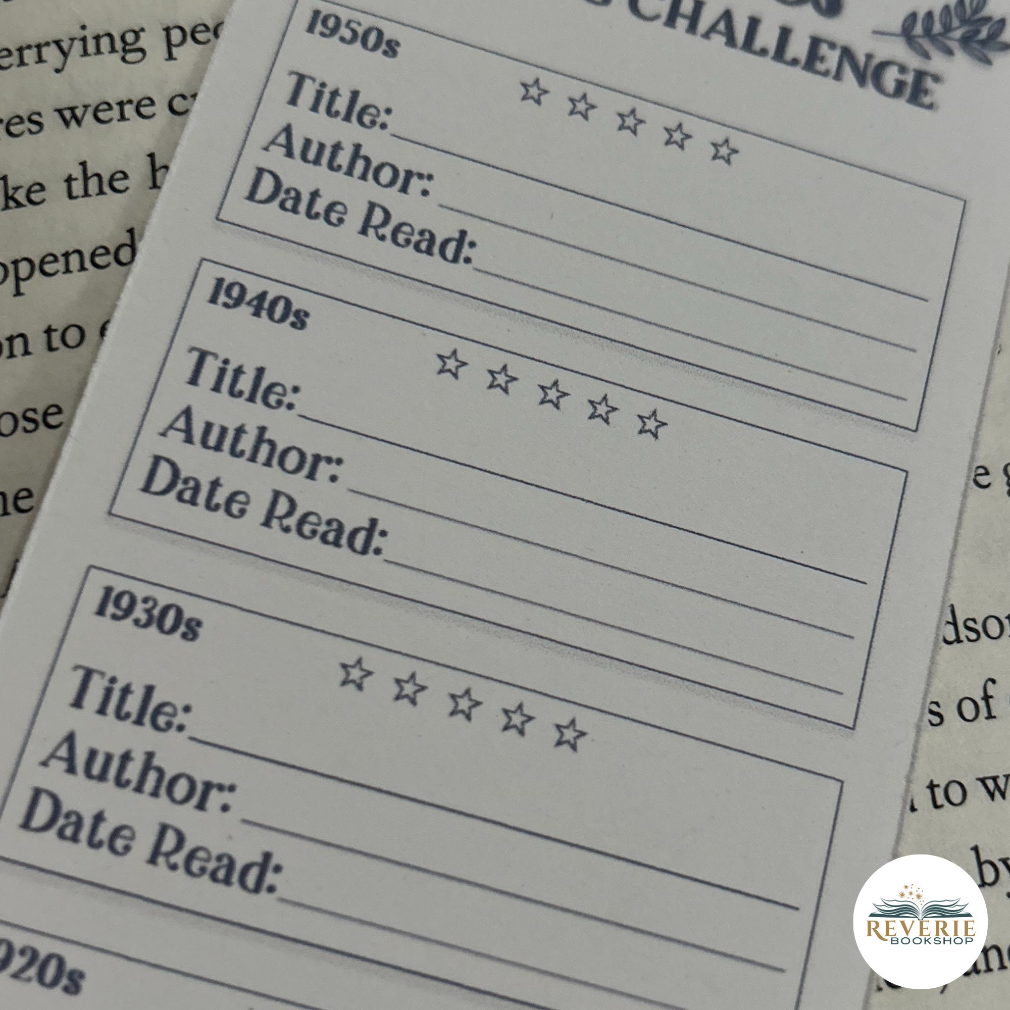 Classics Reading Challenge Book Log Printable Bookmark PDF Bookmark Set Reading Log 2024 Reading ...