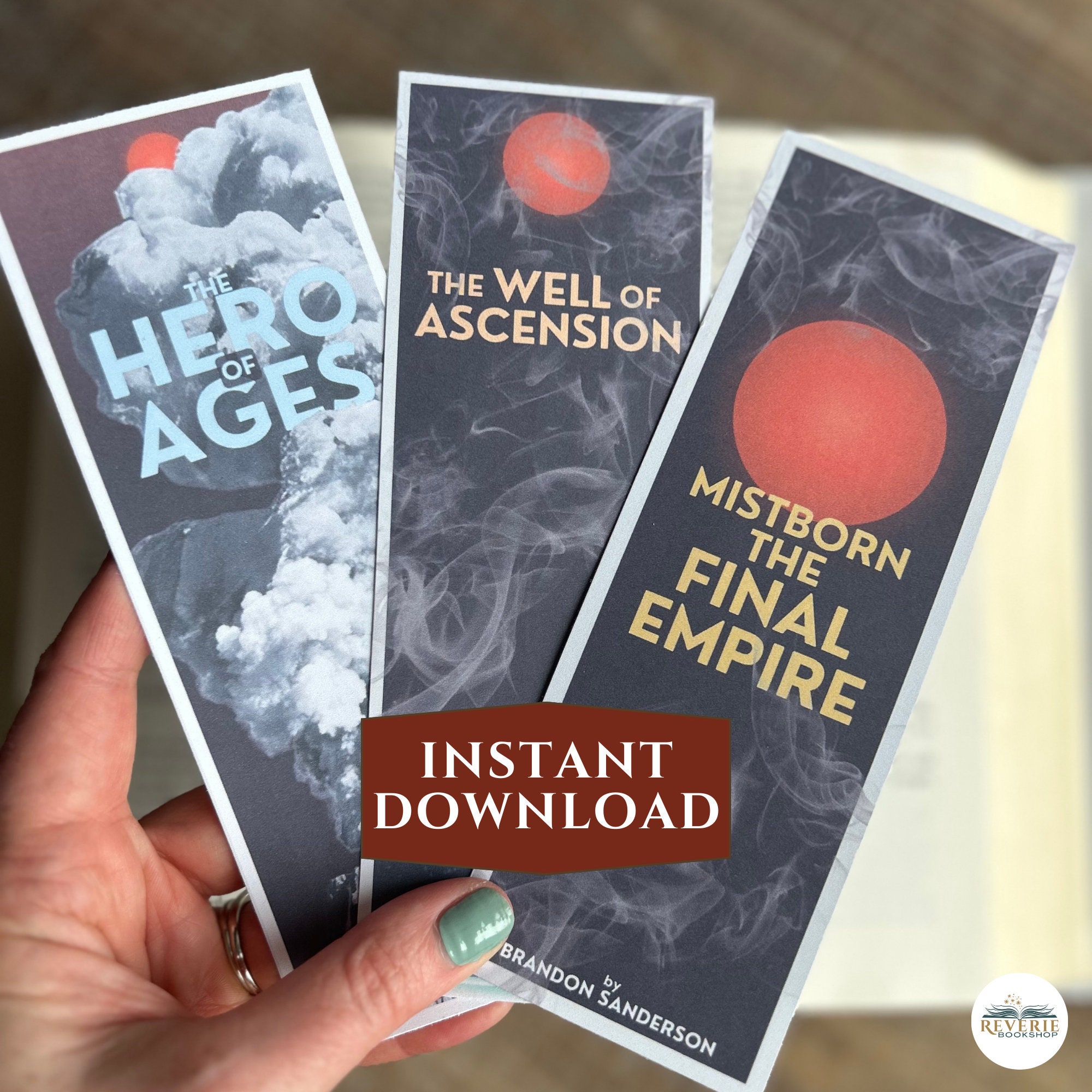Mistborn Printable Bookmarks | PDF Cosmere Bookmark Set of 3 | Last ...