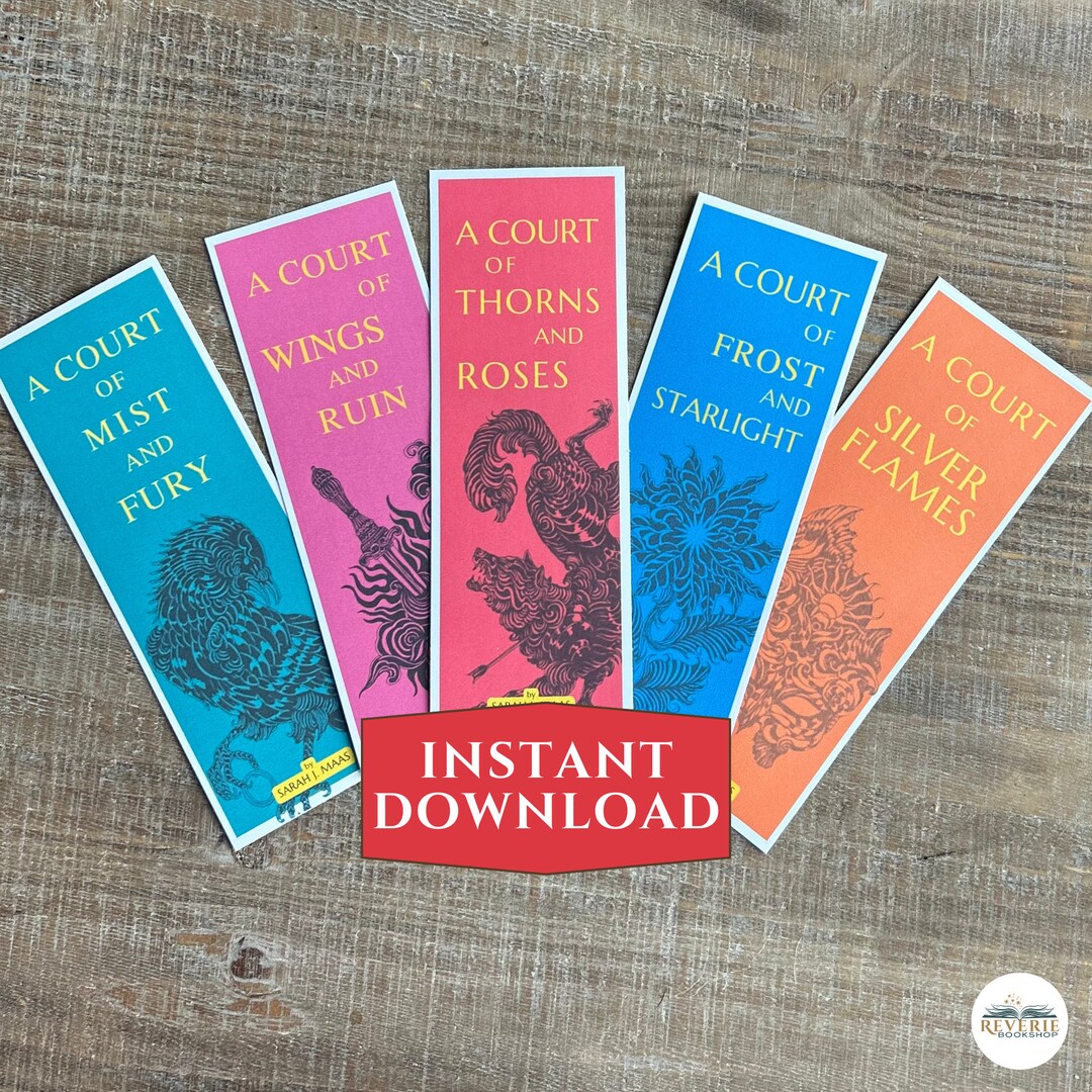 ACOTAR Printable Bookmarks | PDF Sarah J. Maas Bookmark Set of 5 | Last ...