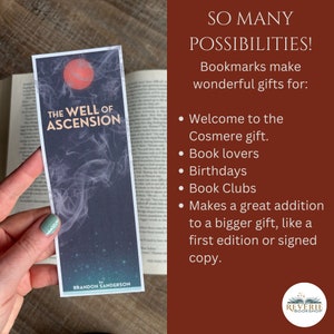 The Well of Ascension Bookmark Mistborn Merch | Double Sided, 2.5"x7 ...