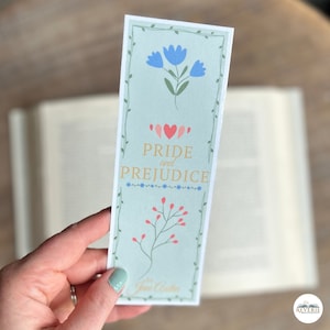 Pride and Prejudice Printable Bookmark With Jane Austen Book Quote | 2 ...