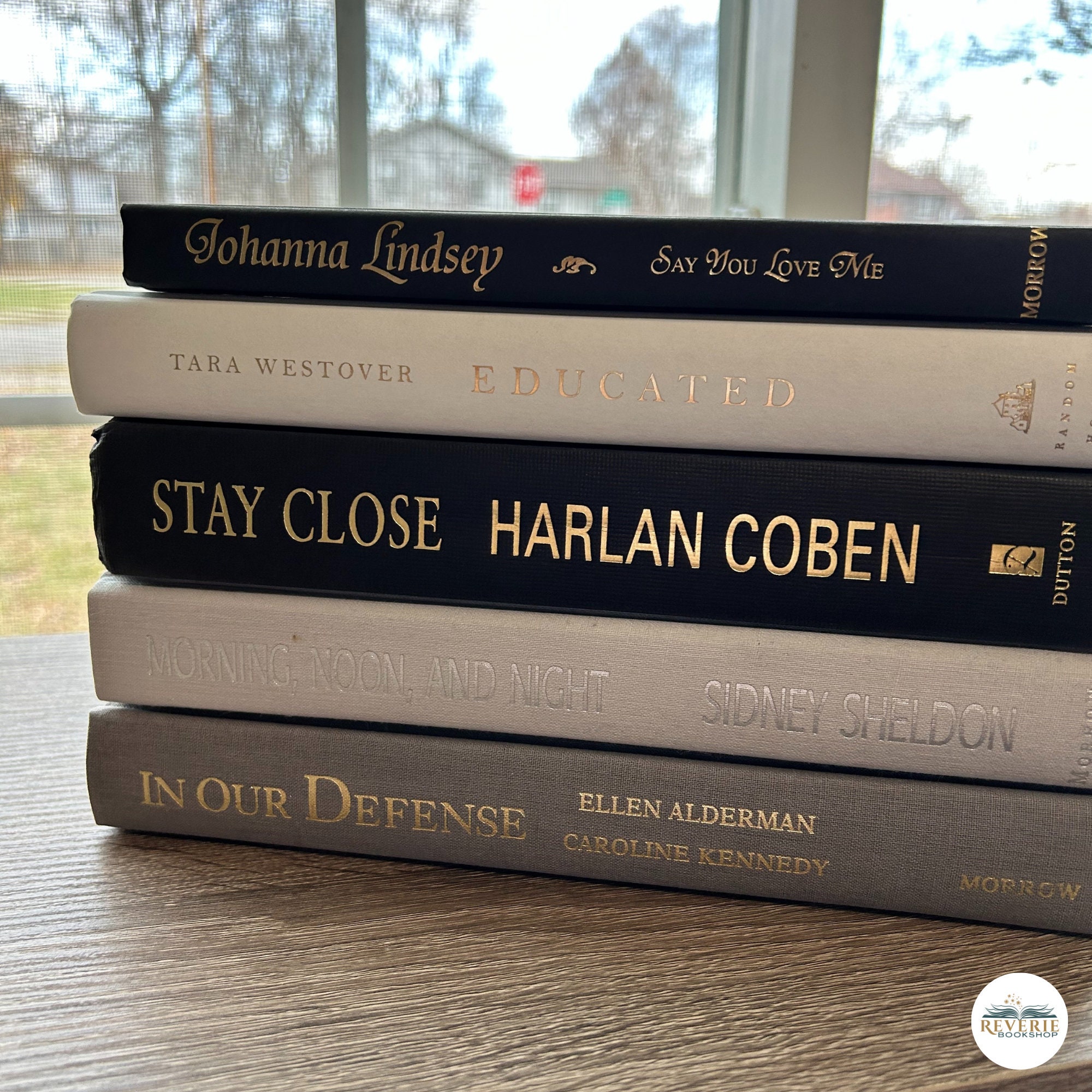 Black and White Book Stack Black Decorative Books Real - Etsy