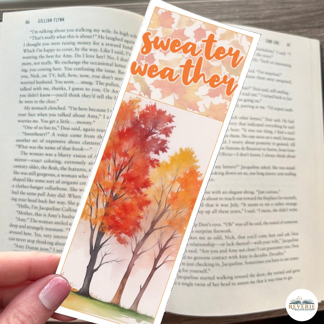Sweater Weather Bookmarks Paper Bookmarks Printable - Etsy