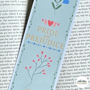 Pride and Prejudice Printable Bookmark With Jane Austen Book Quote | 2 ...