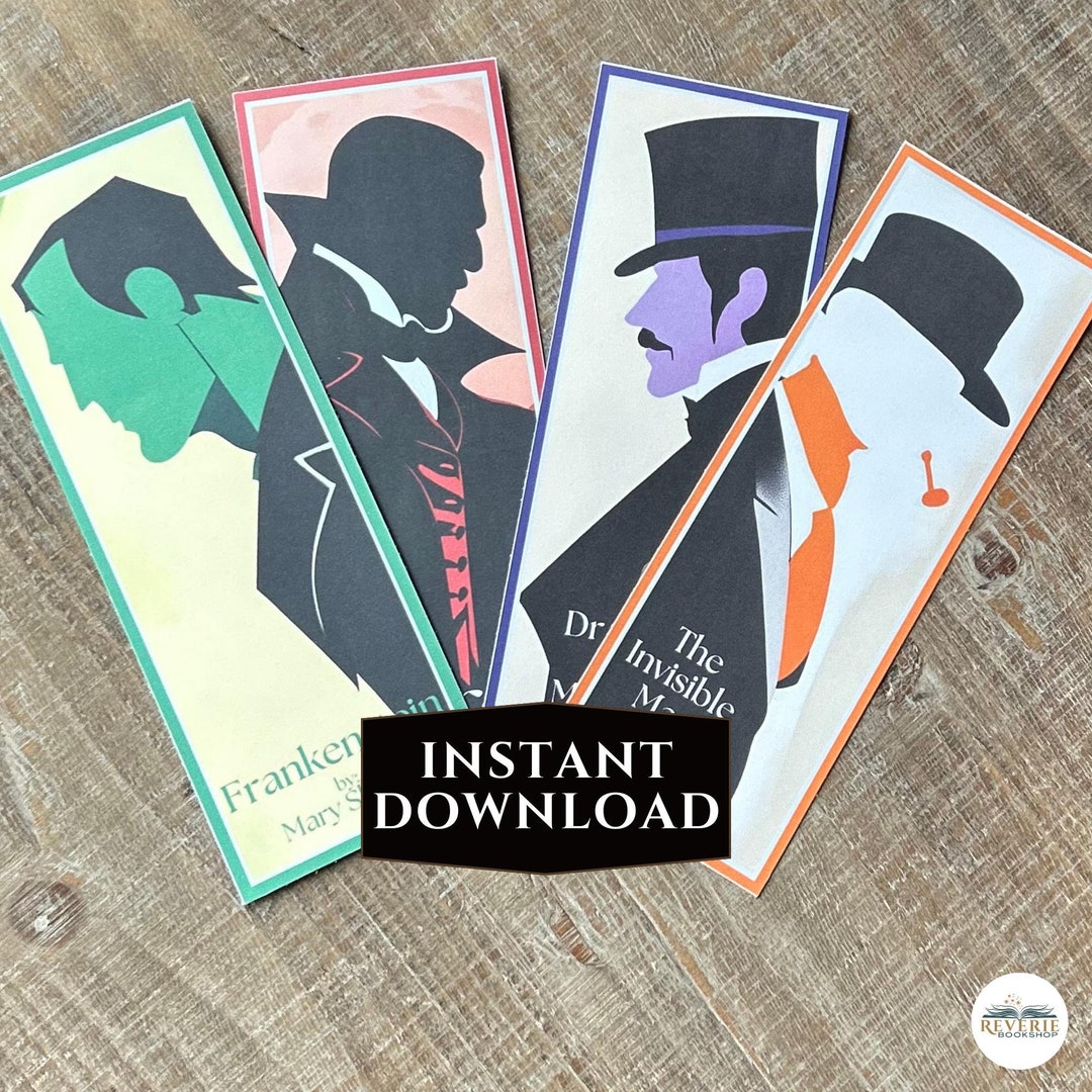 Classic Horror Novel Bookmark Set – Dracula, Frankenstein, Invisible ...