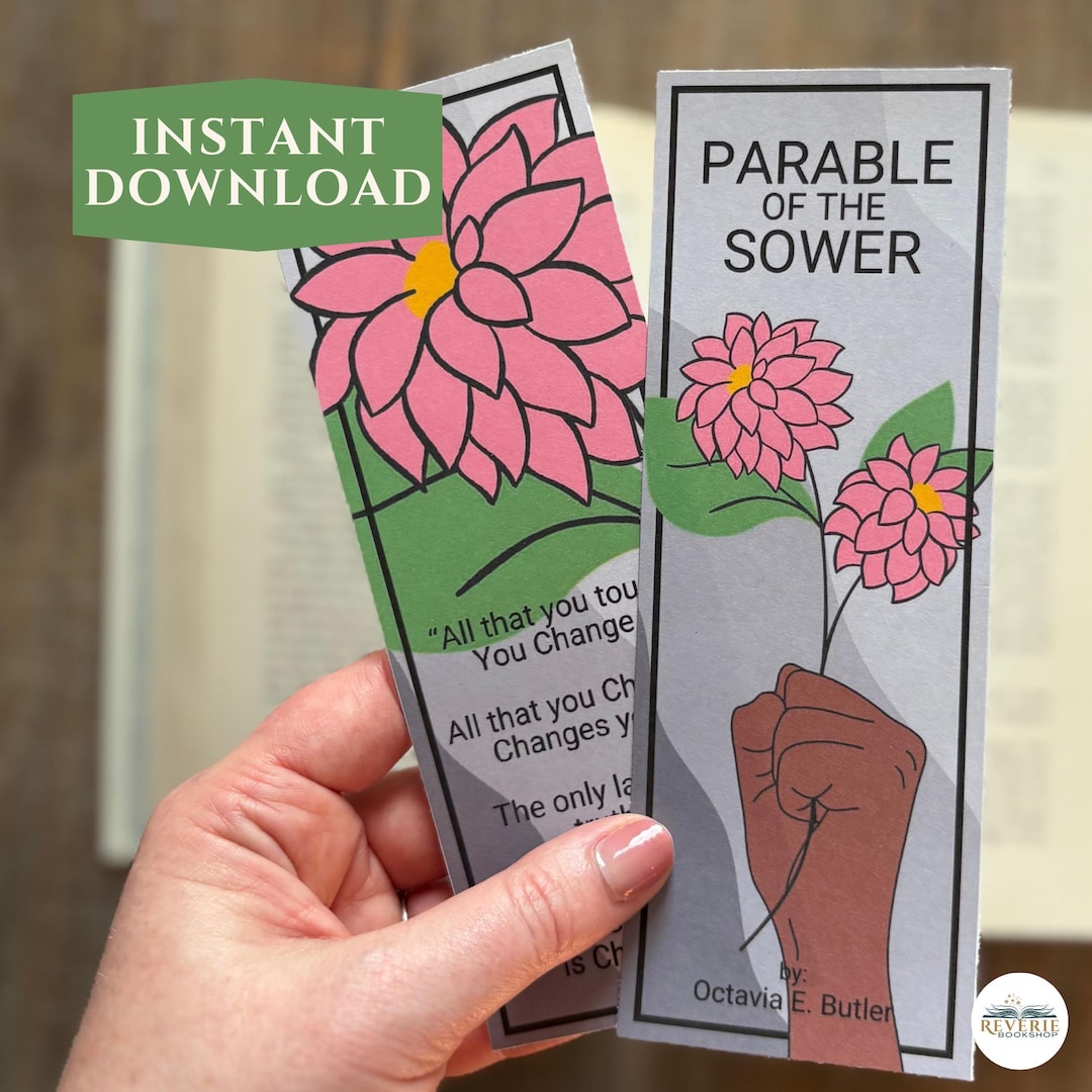 Parable of the Sower Printable Bookmark Set – Octavia Butler Quote ...