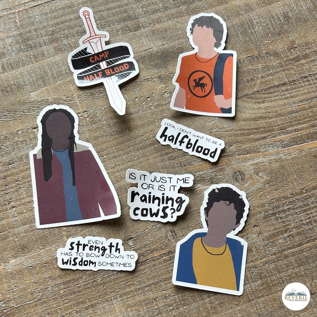 Percy Jackson Sticker Set, 7 PJO Stickers for Kindles, Water Bottles ...