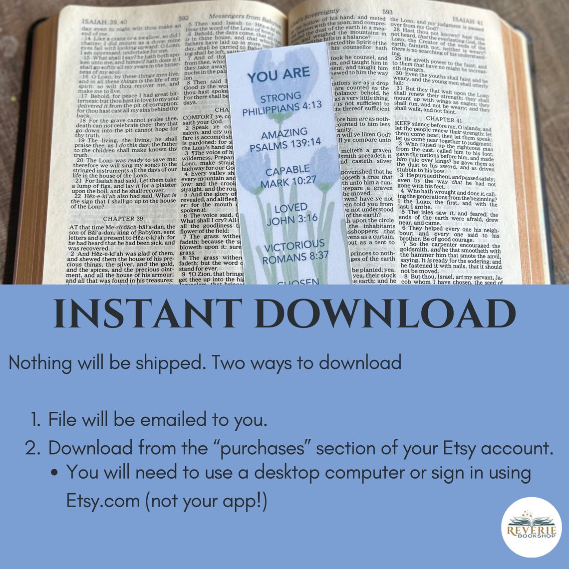 John 16:33 Printable Bookmark With Lilies Bible Reading Accessory 2.5x7 ...