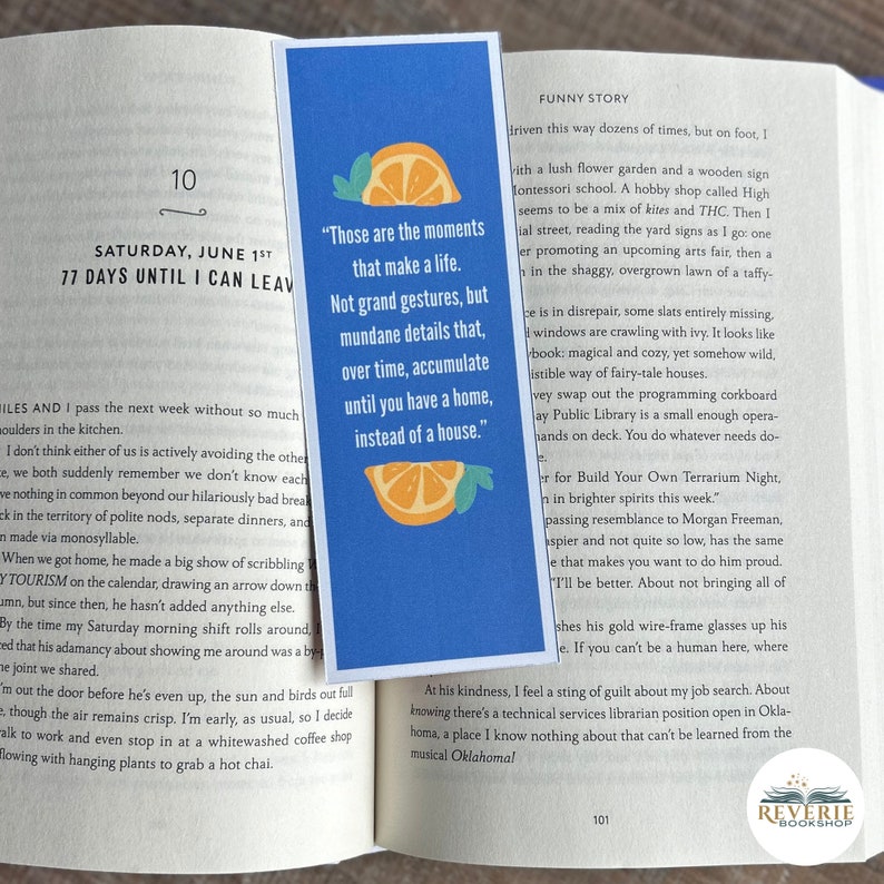Funny Story Printable Bookmark With Emily Henry Book Quote 2.5x7 in ...