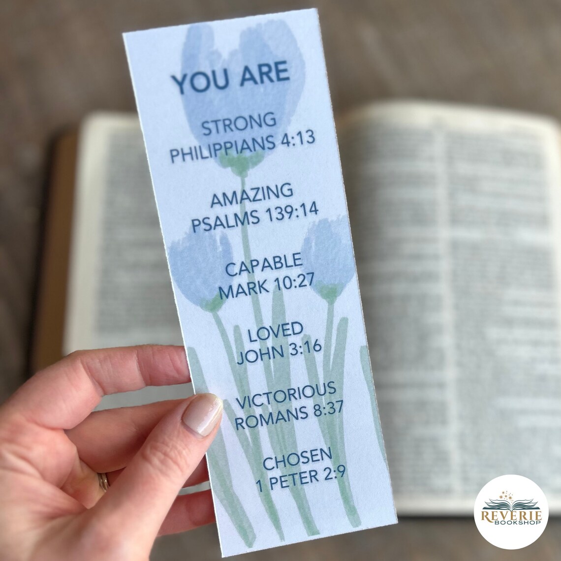 John 16:33 Printable Bookmark With Lilies Bible Reading Accessory 2.5x7 ...